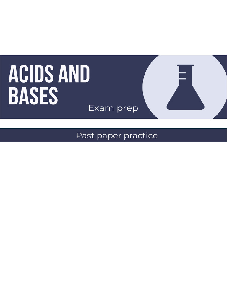 Acids and Bases Exam Prep | PDF | Acid | Chemistry
