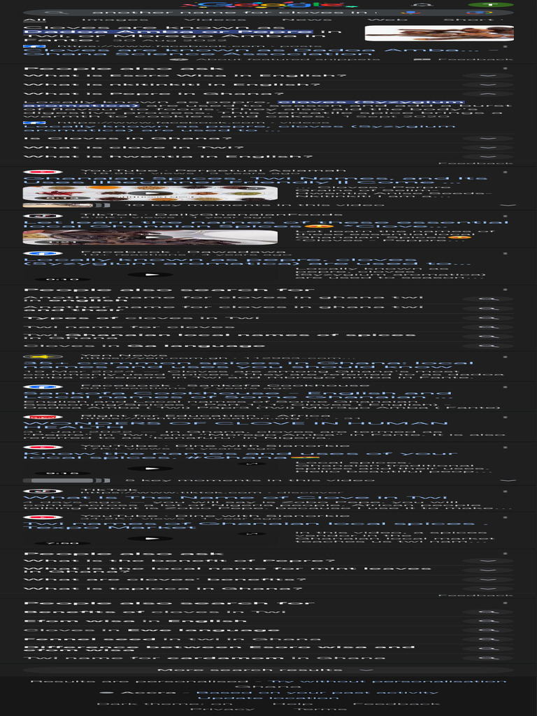 Another Name For Cloves in Ghana Twi - Google Search | PDF | Herbs And ...