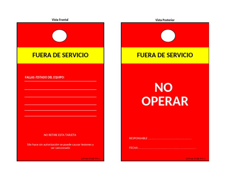 Aviso de Seguridad: Equipo Fuera de Servicio | PDF