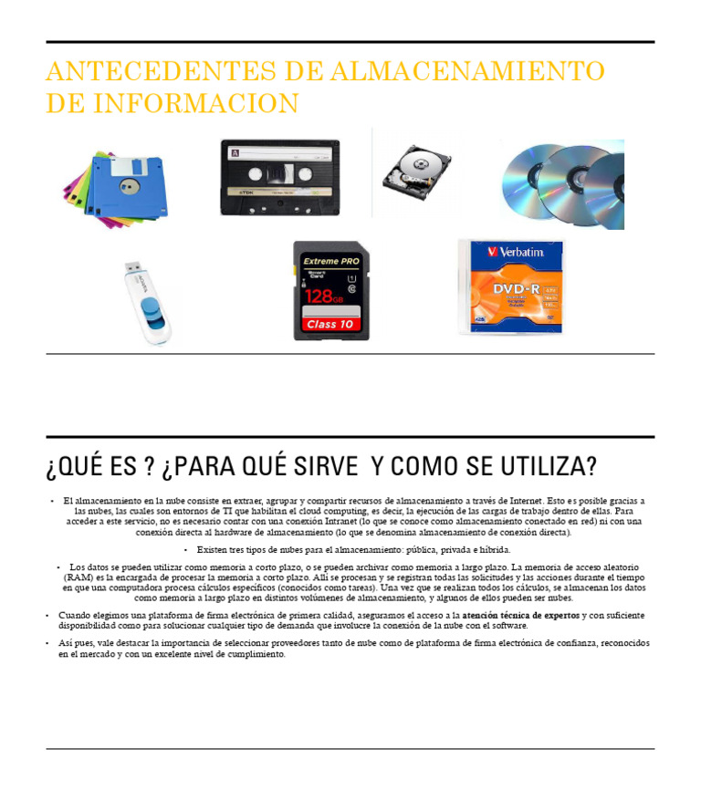 Almacenamiento de Datos | PDF