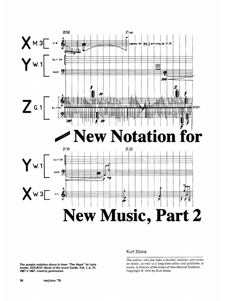New Notation for New Music Part 2 | PDF | Musical Notation | Rhythm