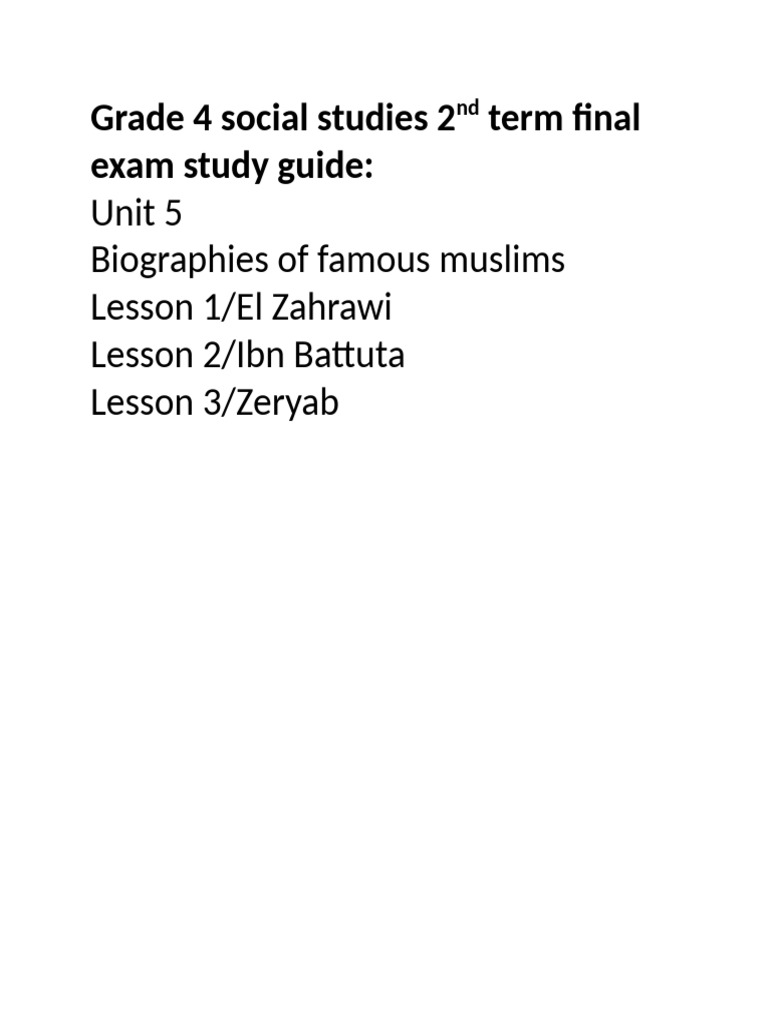 Grade 4 Study Guide | PDF