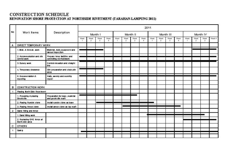 Construction Schedule | PDF | Business