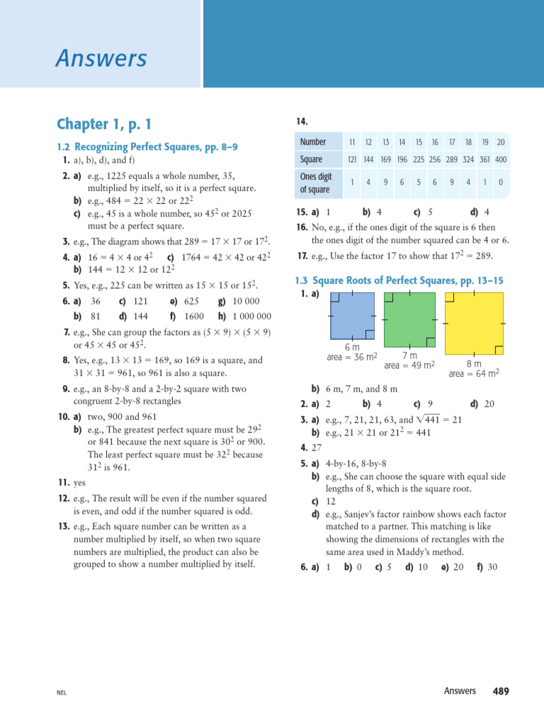 MathFocus8Answers | PDF | Mathematical Concepts | Numbers