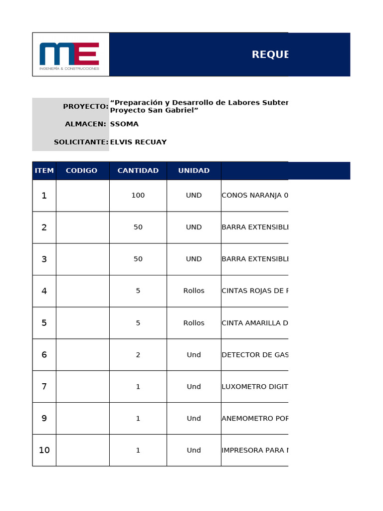Requerimiento 003 - Articulos de Seguridad | PDF | Arco iris
