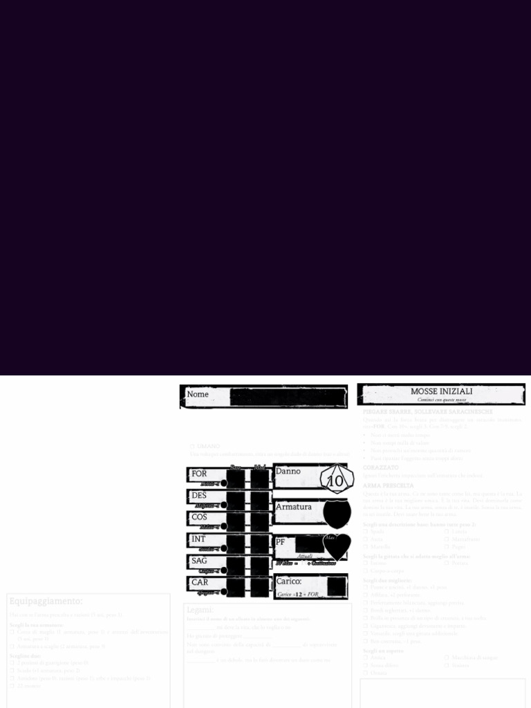 Scheda Pre Fatta DW | PDF