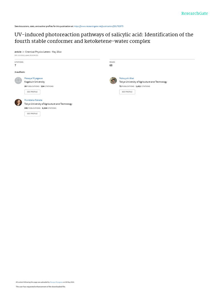 Chem Phys Lett 2014vol602p52 | PDF | Infrared Spectroscopy | Spectroscopy