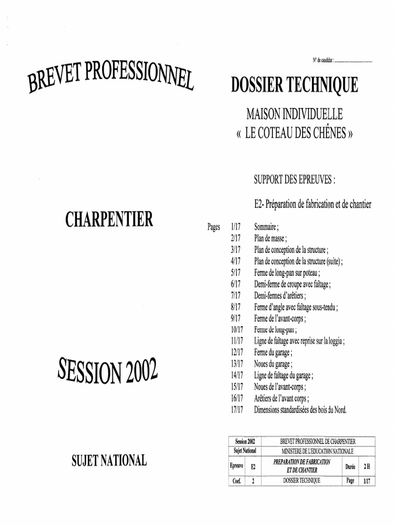 Dossier Technique E2 | PDF