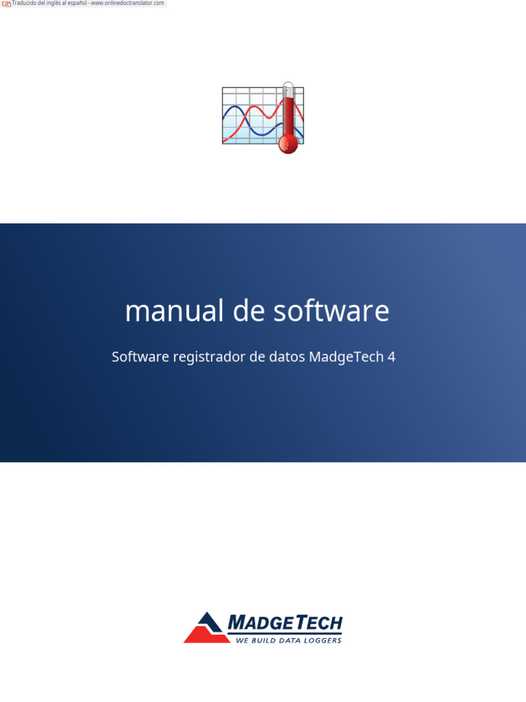 Guía de MadgeTech 4: Instalación y Uso | PDF | Software | Menú (Computación)