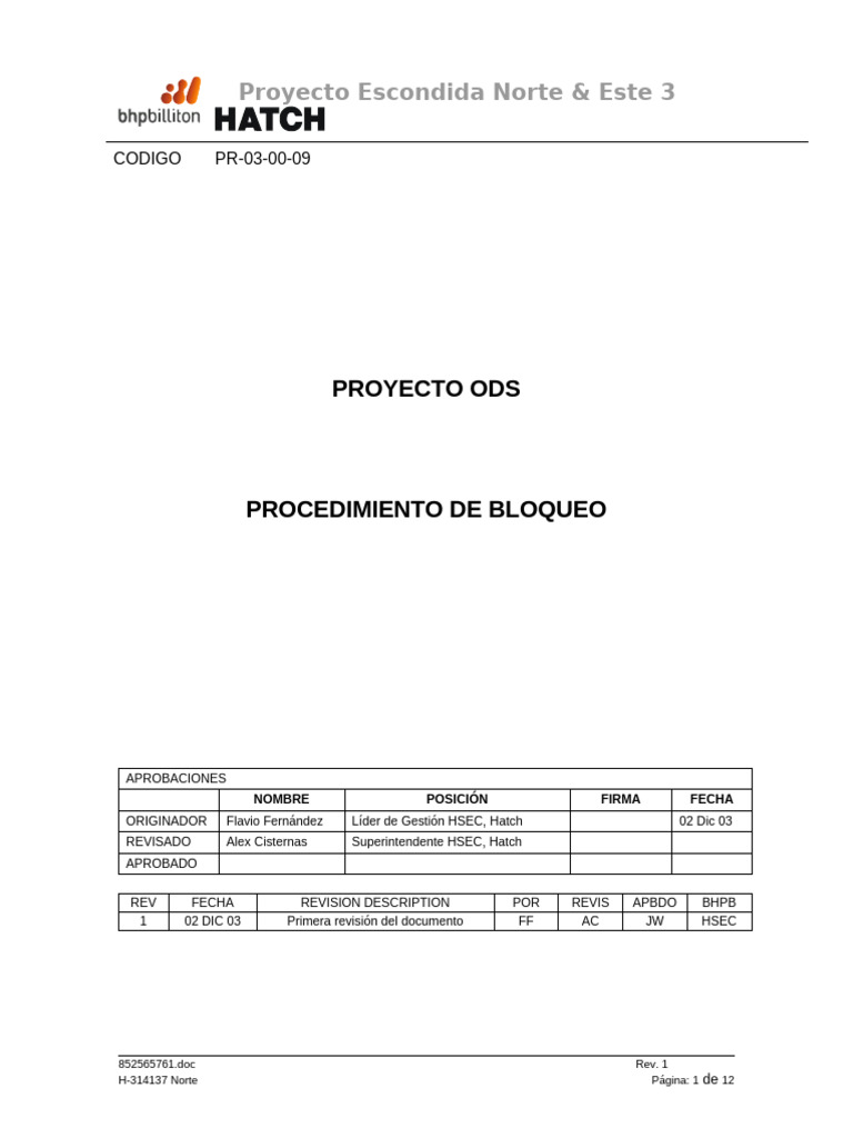 PR-03-00-09 (Bloqueo) | PDF