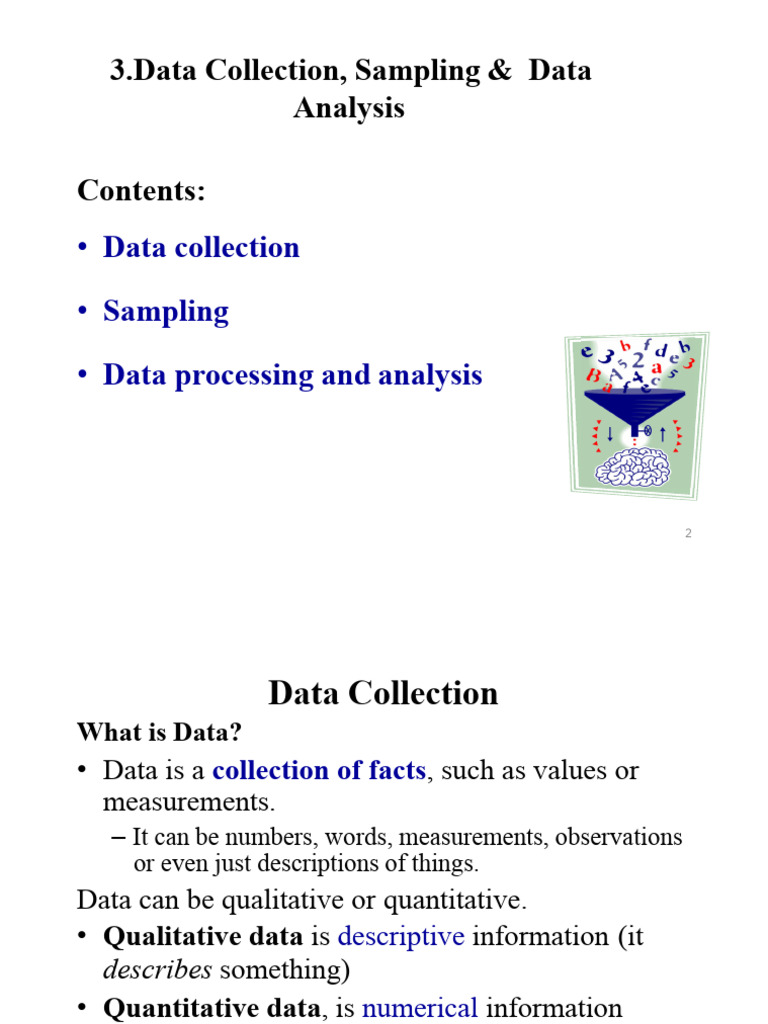 Data Collection, Sampling and Data Analysis. | PDF | Sampling (Statistics) | Confidence Interval