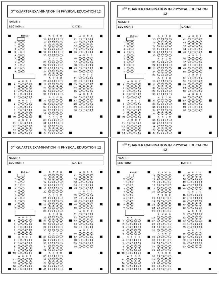 2ND Bubble Sheet | PDF