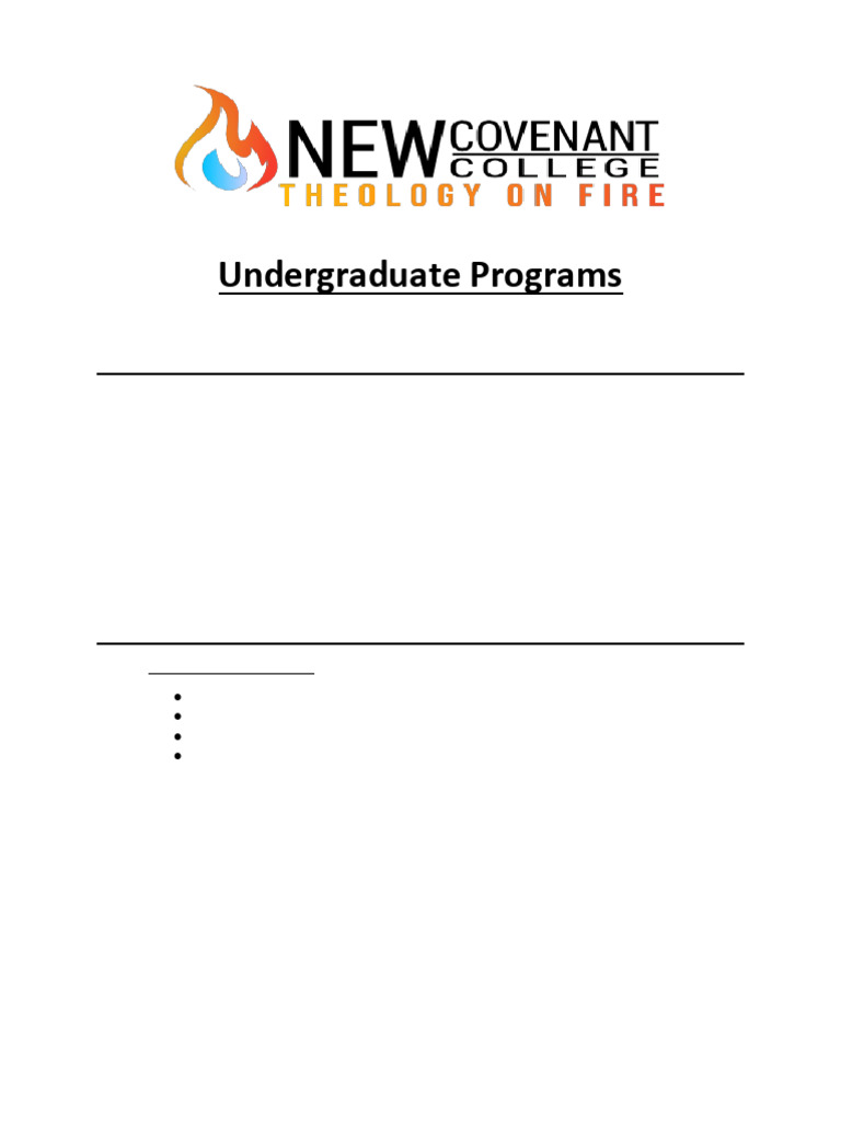 NCC-Course-Offerings-1 | PDF | Bible | Course Credit