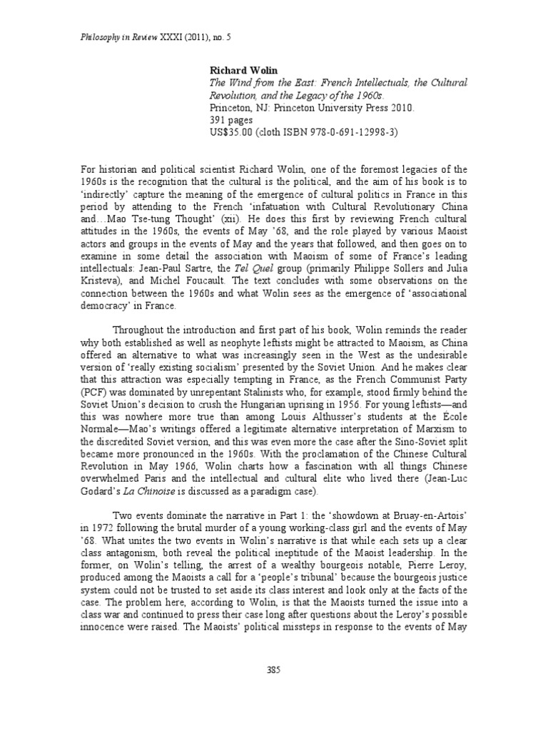 Wolin Review | PDF | History