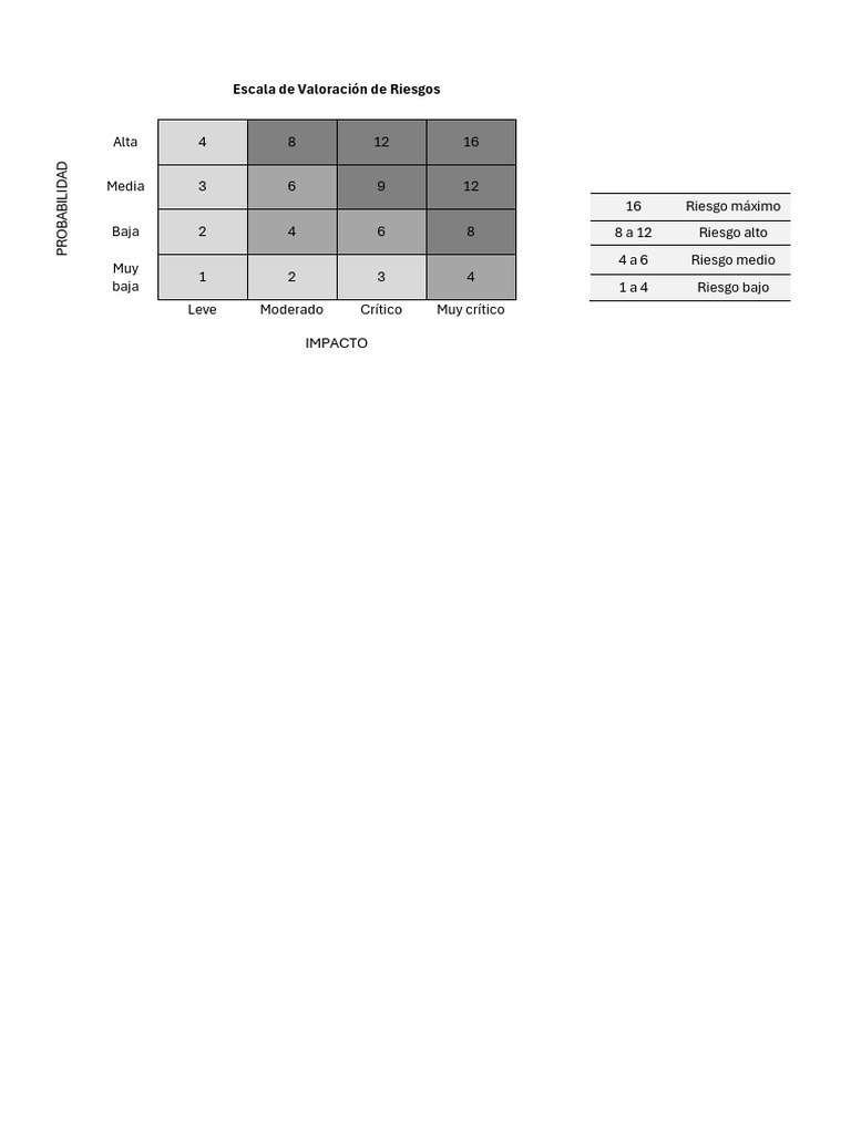 Escala De Valoración De Riesgos Pdf