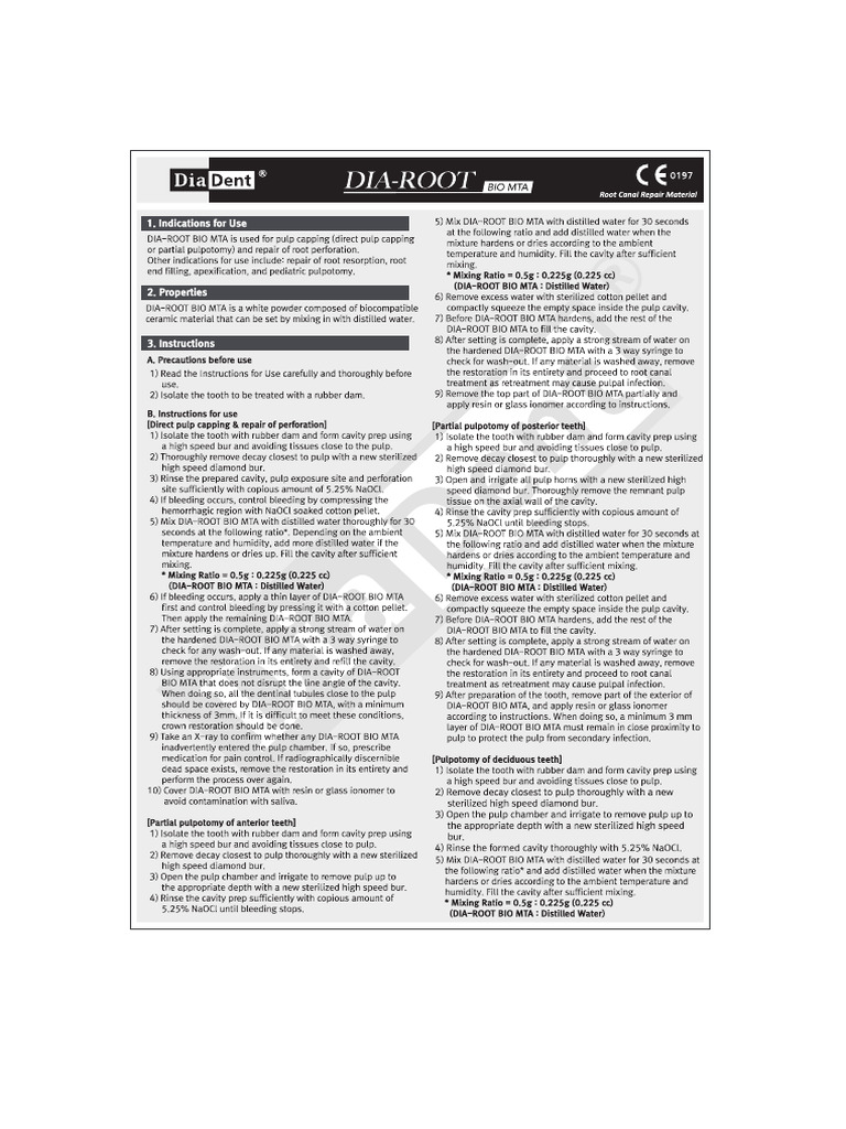 Diaroot Bio Mta Ifu | PDF