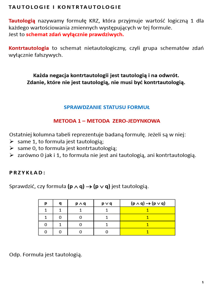 KRZ Tautologie | PDF