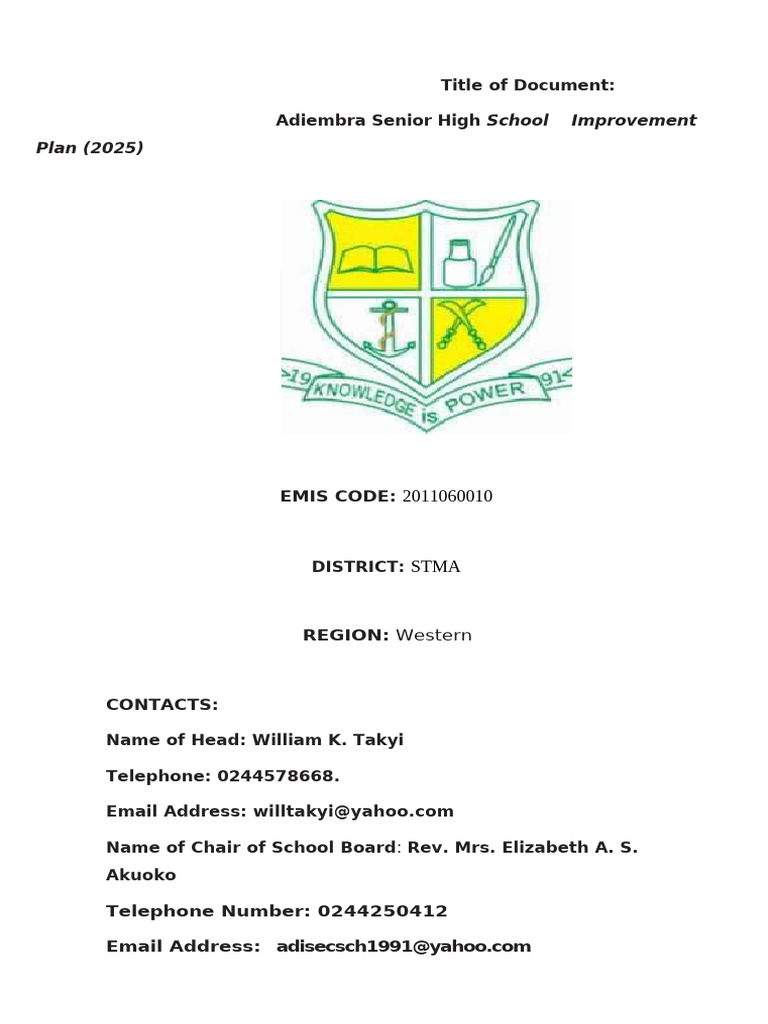 SIP Adisec 2025 | PDF | Educational Assessment | Teachers