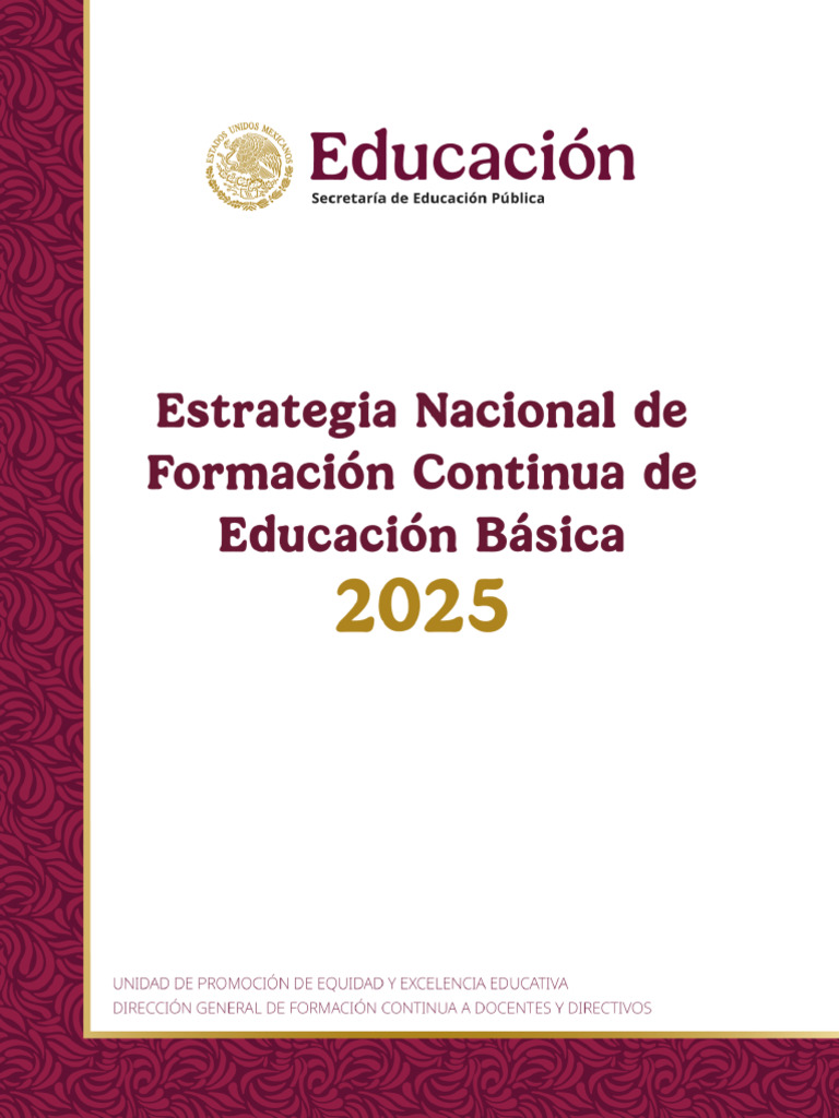 Estrategia Nacional de Formación Continua 2025 | PDF