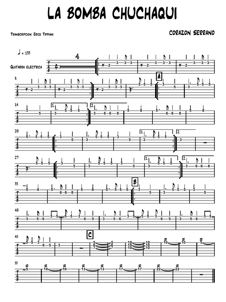CORAZON SERRANO - La Bomba Chuchaqui - Partitura Completa | PDF