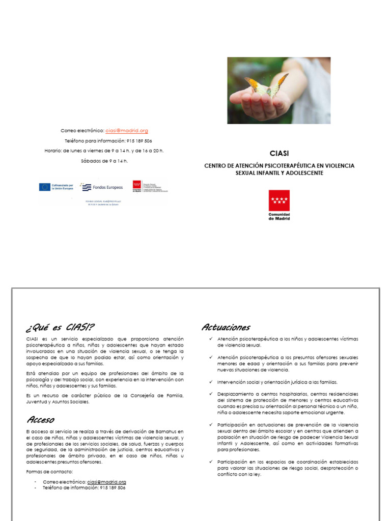 Diptico Ciasi Def | PDF | Violencia | Trabajo Social