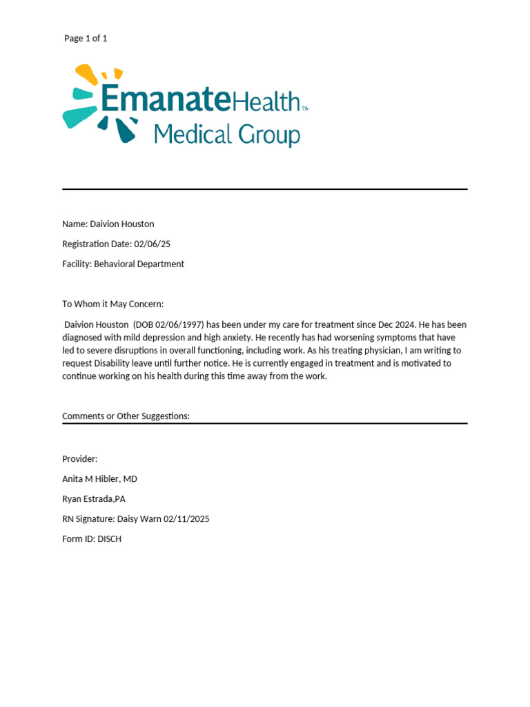 DR Note Template | PDF