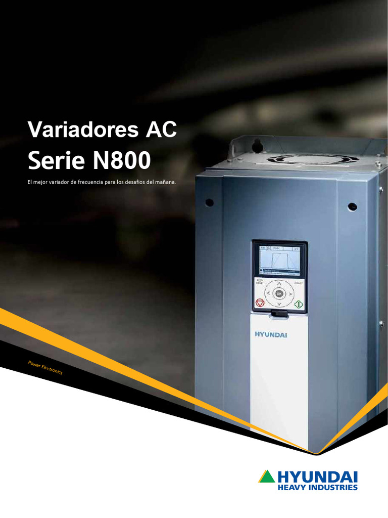 Variadores AC Hyundai N800: Guía Técnica | PDF | Uso eficiente de energía | Motores