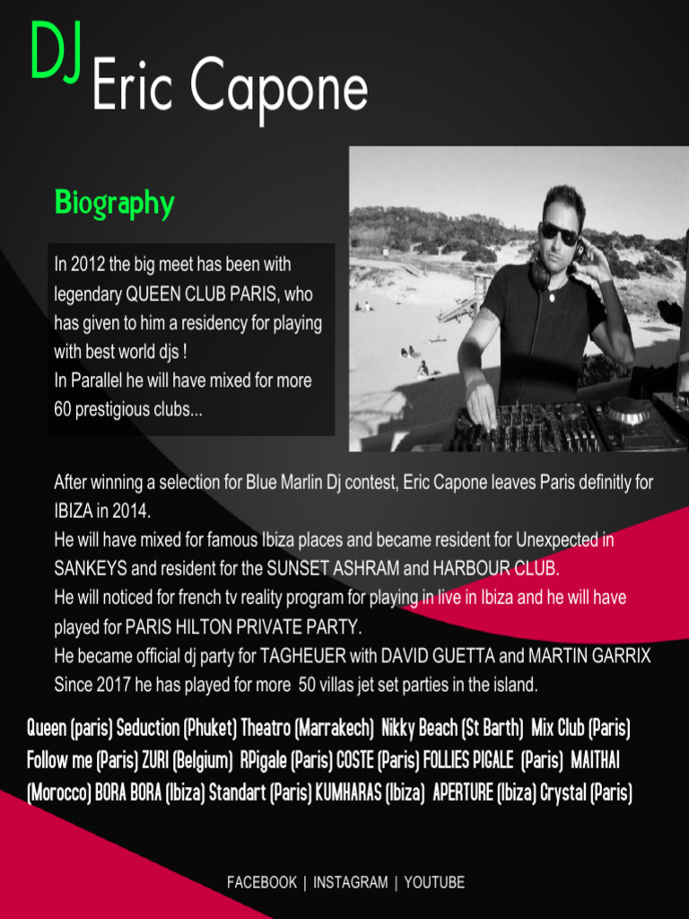 Bio DJ Eric Capone | PDF