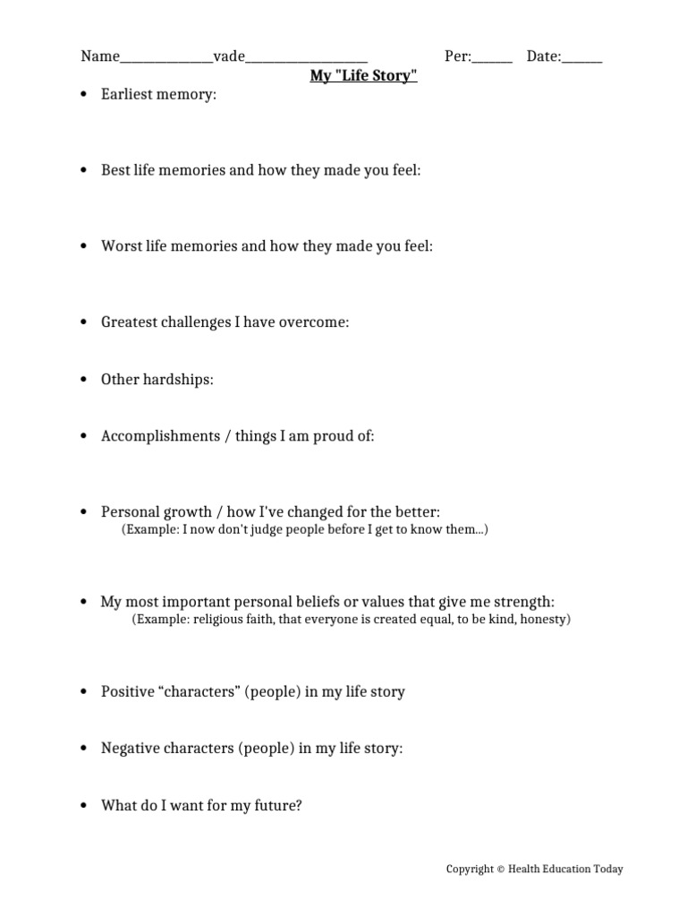 My Life Story: A Personal Reflection | PDF