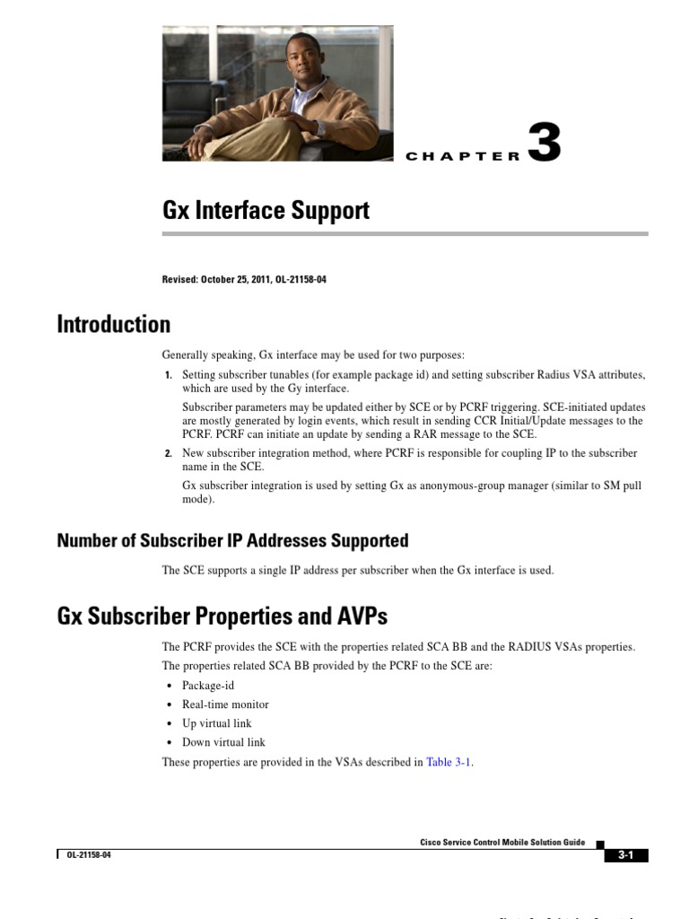 GX Interface Support: Number of Subscriber IP Addresses Supported | PDF ...