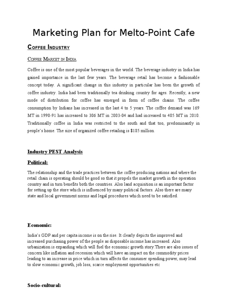 Marketing Plan For Café Coffee Day | PDF | Coffee | Coffeehouse