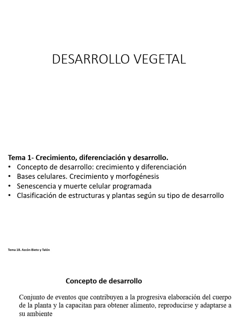 Tema1.+desarrollo+vegetal 2 | PDF | Raíz | Hormona Vegetal