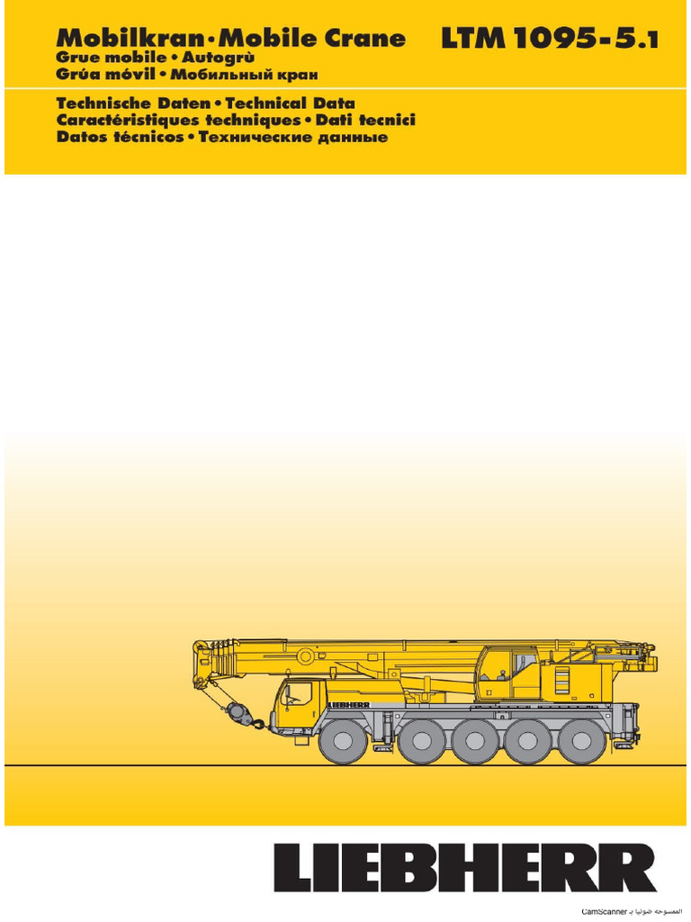 Load Chart Mobile Crane LTM1095-5.1 | PDF