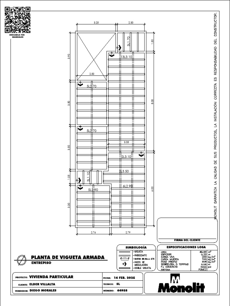 64958 Elder Villalta - Plano Entrepiso Cv200 (1) | PDF