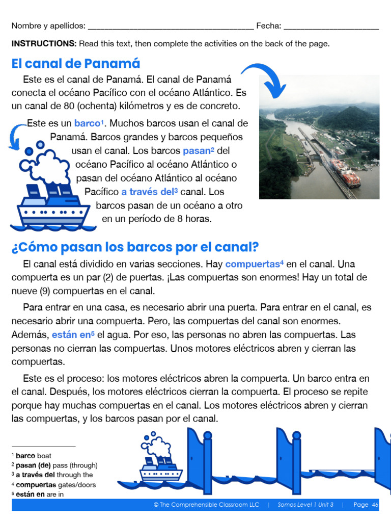 Canal de Panamá - Reading | PDF