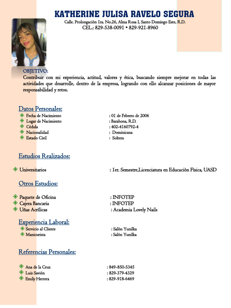 Curriculum Katherine Julisa Ravelo Segura | PDF