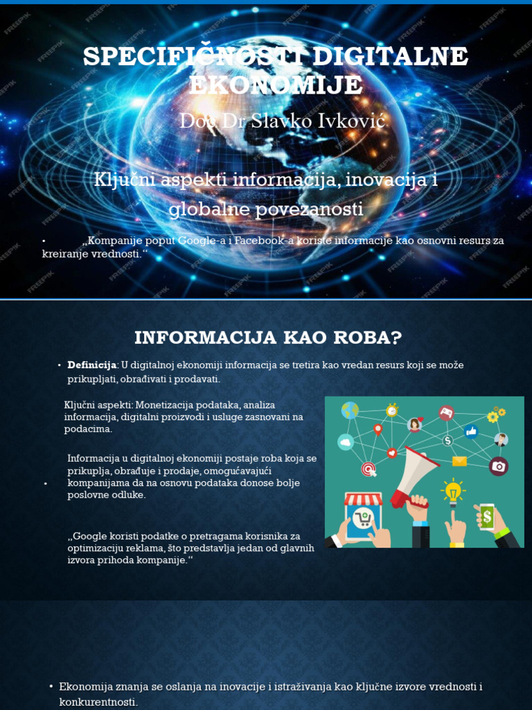 Digitalna Ekonomija Predavanje 4 | PDF