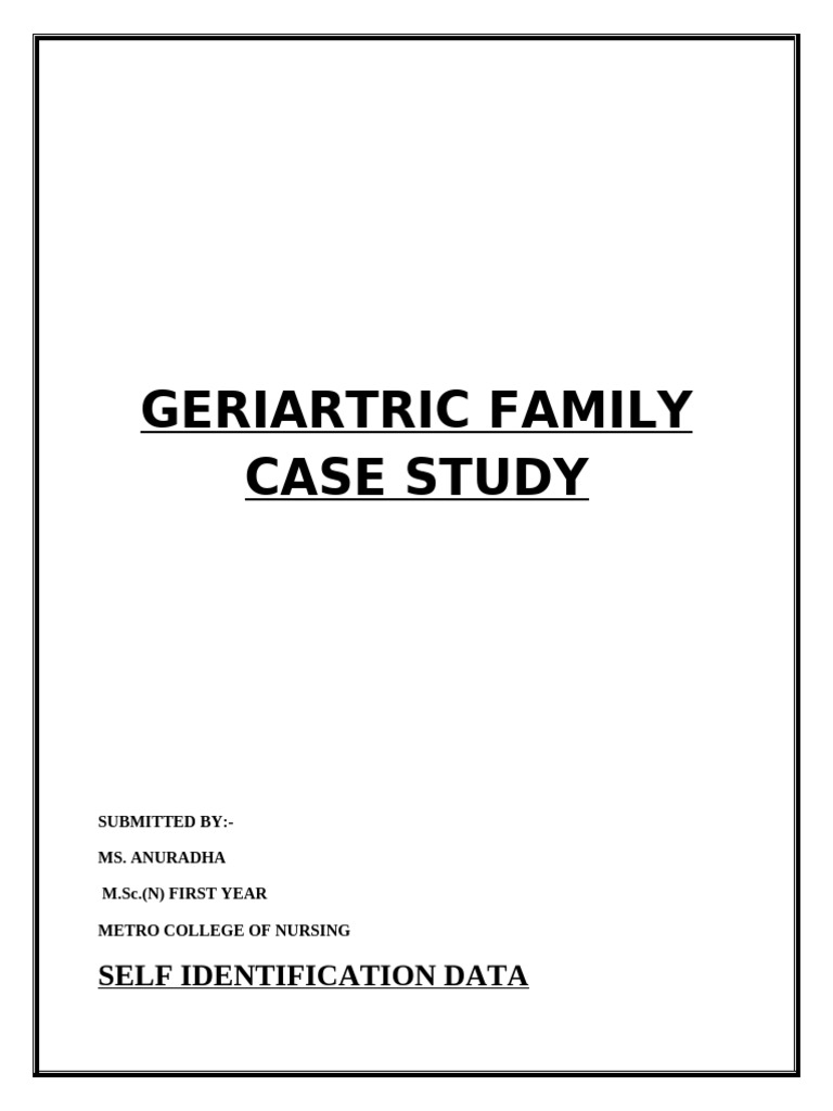 family case study | PDF | Meal | Anxiety