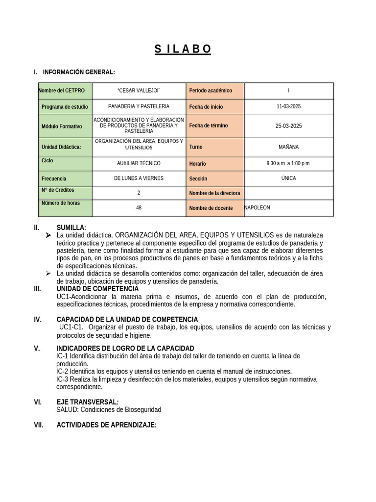 Silabo Del Primer Modulo de Produccion de Tejeduria | PDF | Evaluación | Aprendizaje