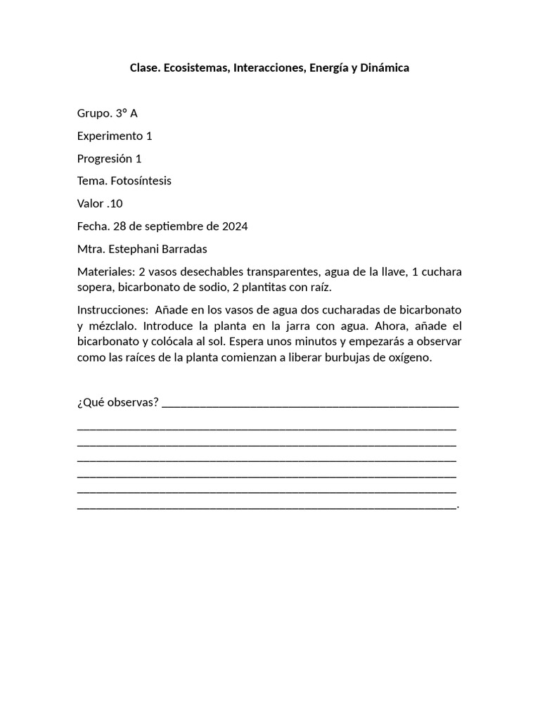 Experimento 1. | PDF