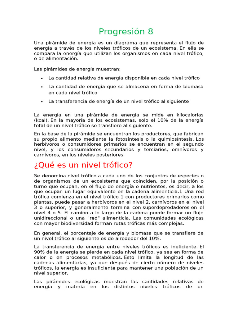 Progresión 8 y 9 | PDF | Producción primaria | Entorno natural