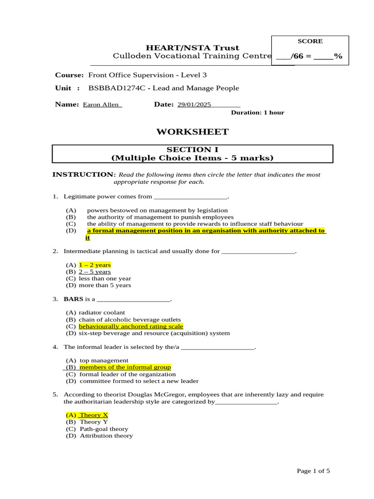 HEART-NSTA Trust | PDF | Leadership | Goal