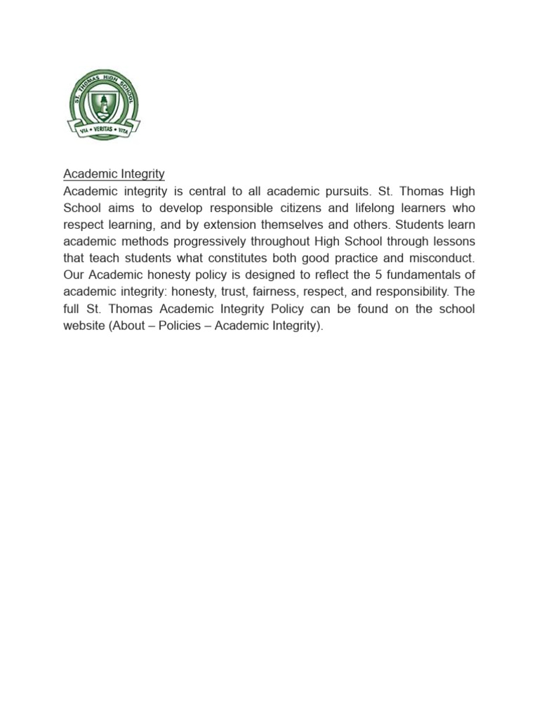 Academic Integrity | PDF