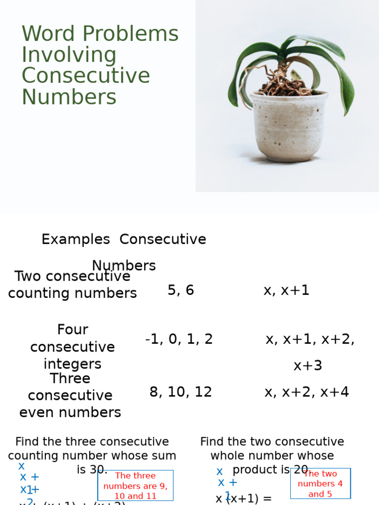 8.-Consecutive-Numbers | PDF