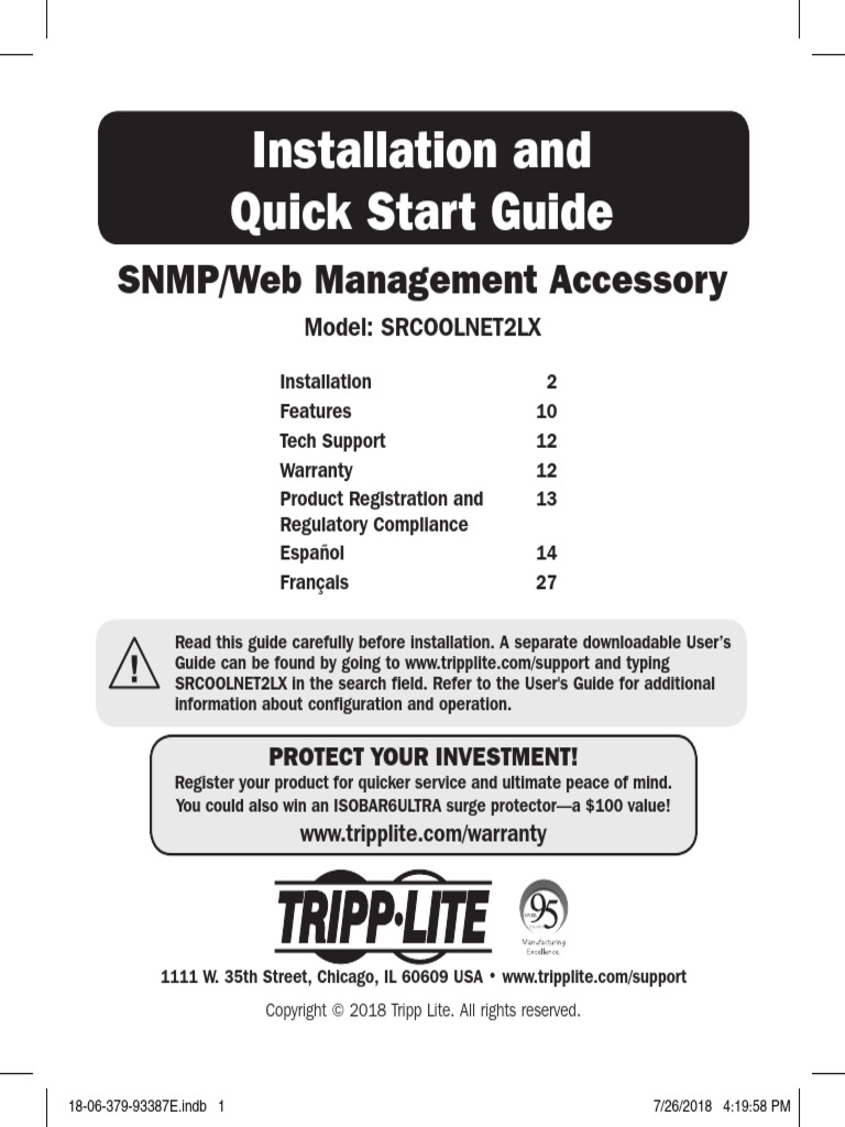 Tripp Lite Owners Manual 781329 | PDF | Ip Address | Internet Standards