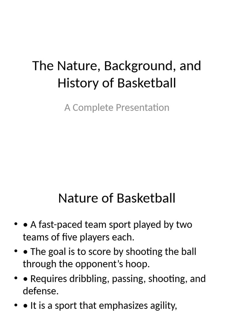Complete Basketball Presentation | PDF