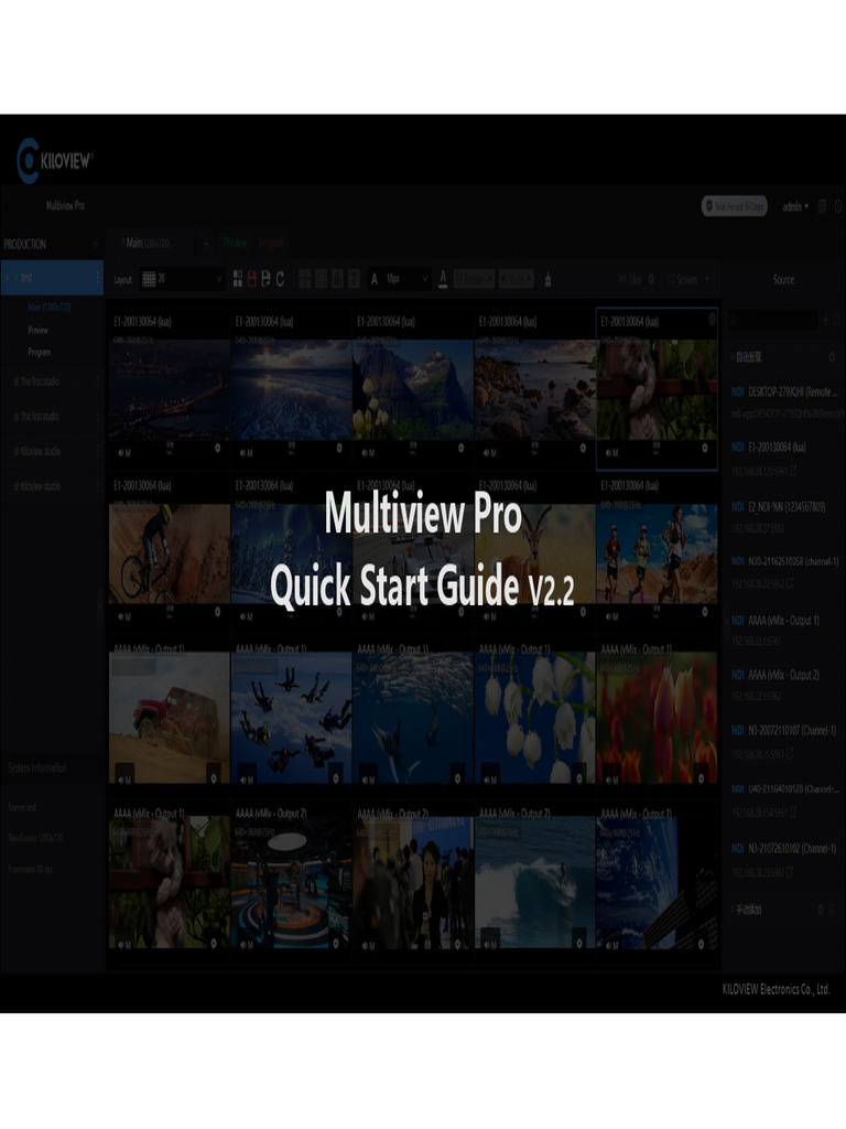 Multiview Pro Quick Start Guide V2.2 | PDF | Video | System Software