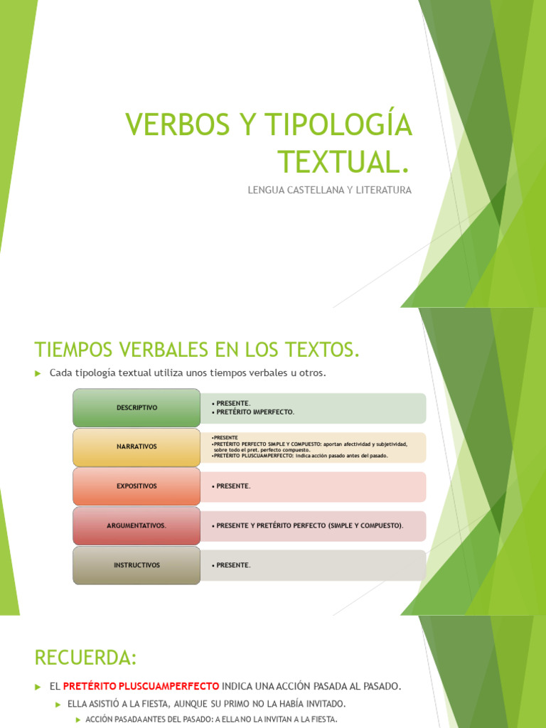 El Verbo y La Tipología Textual. ' With You | PDF | Tipología ...