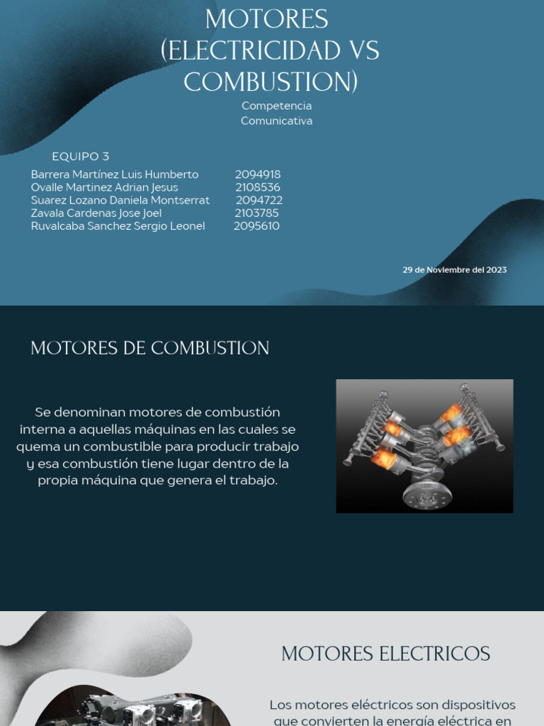 PRESENTACION COMCOM | PDF | Motores | Coche eléctrico