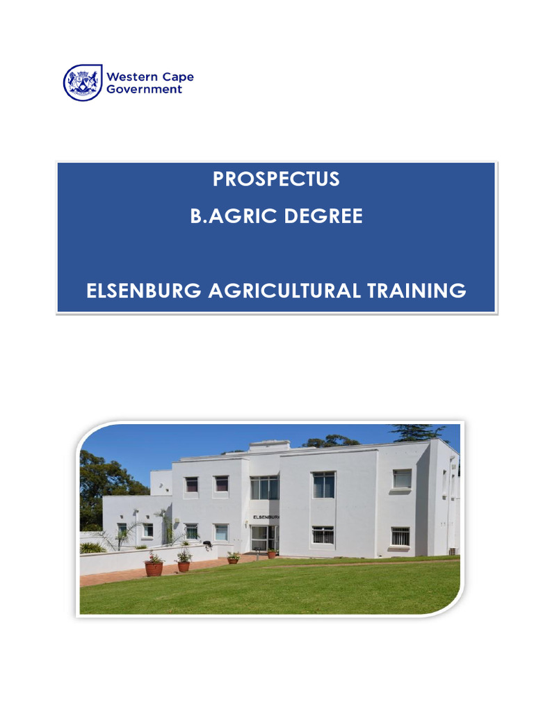 B.Agric Degree Prospectus Overview | PDF | Agriculture | University And College Admission